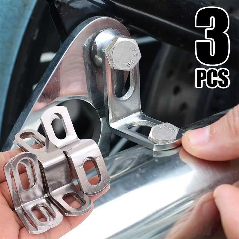 Pphha3pcs Motorcycle Exhaust Pipe Bracket Stainless Steel Universal Z/L ...