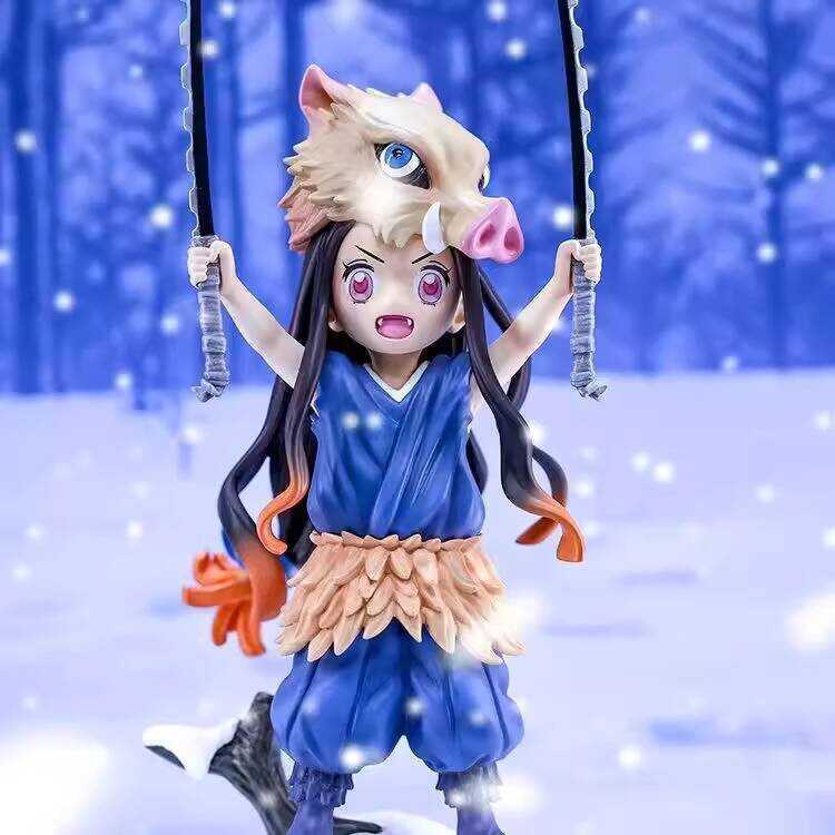 Demon Slayer: Nezuko Cos Inosuke Pig Head Standing Figure Boxed Model ...