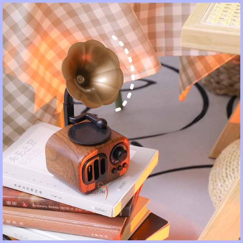 From PH Music Box Mini Classic Stereo Audio Retro Vintage Record Player ...