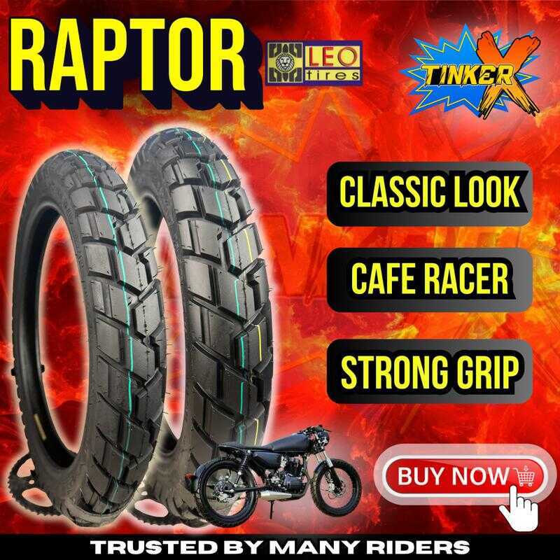 Motorcycle Tire Leo Raptor Dual Sport Tube Type Tire Cafe Racer/Brat ...