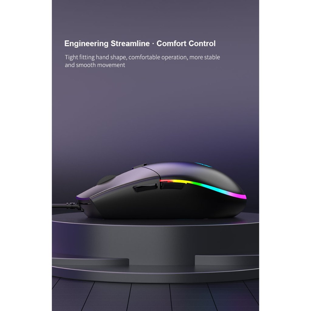 Zeus ZM707 Luminious LED Gaming Mouse 7 Color RGB Lighting 5 DPI Mode ...