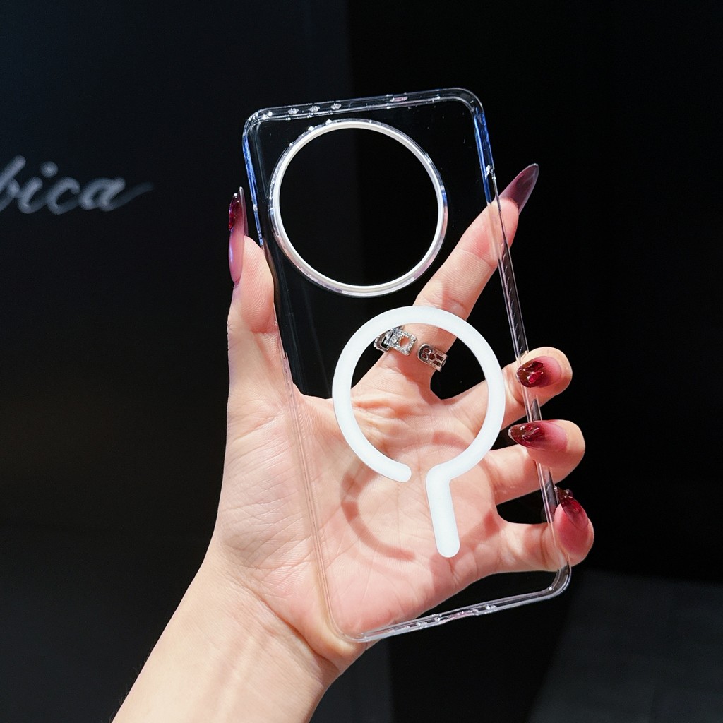 for Oneplus 13 Transparent Question Mark Design Magnetic Phone Case ...