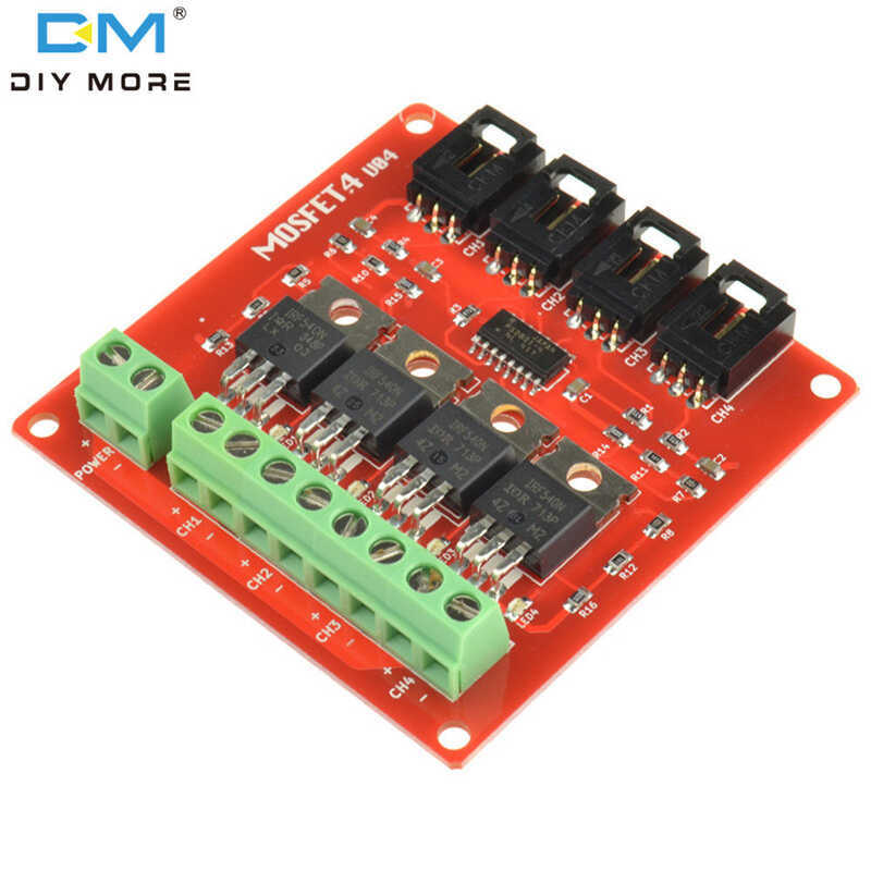 Diymore Four 4 Channel Way Route Button Irf540 V4.0+ MOSFET Switch ...