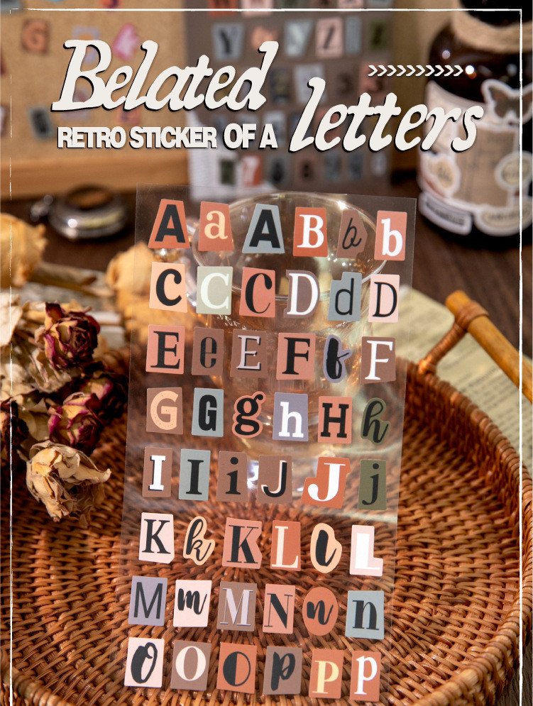 JIANWU Belated Letter Series Vintage Letter Number Landscape Material ...