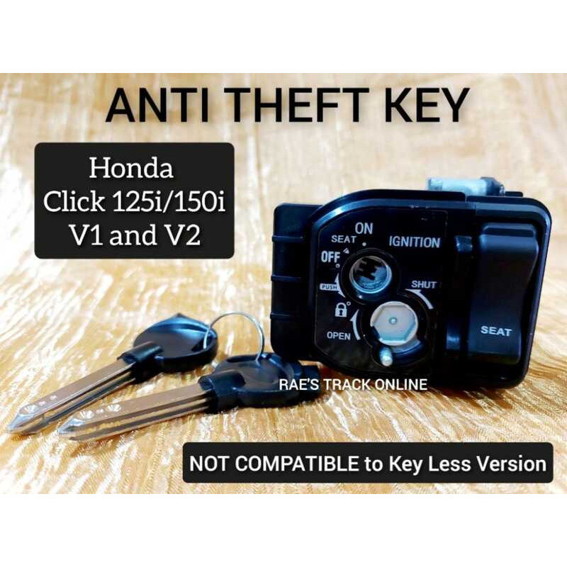 HONDA CLICK 125I/150I V1&V2 ANTI THEFT IGNITION KEY | Shopee Philippines