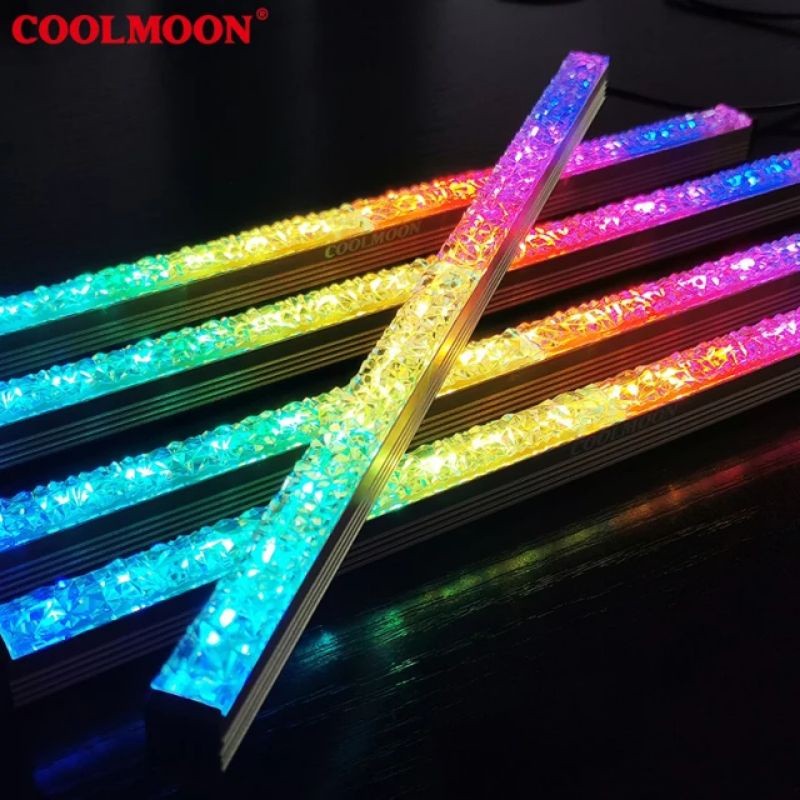 COOLMOON Dimond Ray 280mm Addressable 5V 3pin ARGB Light bar ...