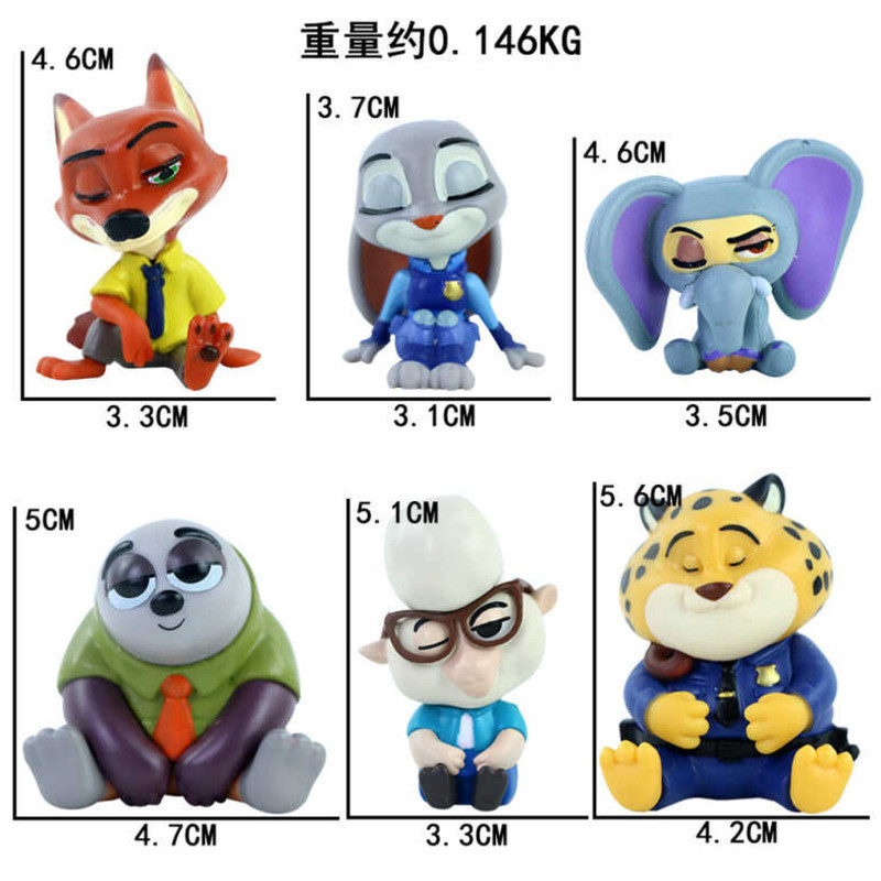 Zootopia Series Merchandise Police Rabbit Fox Desktop Figurine Sloth ...