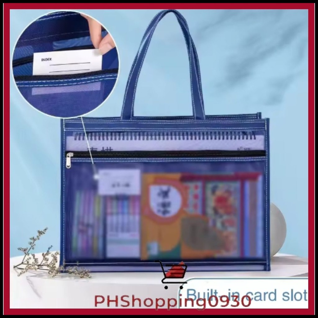 A3 Art Portfolio Storage Pocket Handheld Bag Nylon Mesh Organizer ...