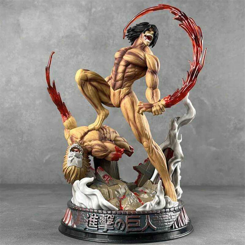 29Cm Attack On Titan Anime Figures Eren Yeager Action Figure Statue ...