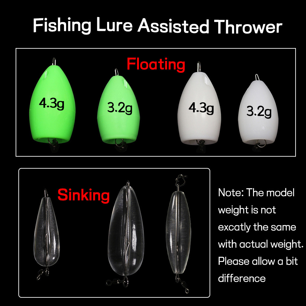 2/5/10PCS Assisted Thrower Floating & Sinking Long Shot Device for Fly ...