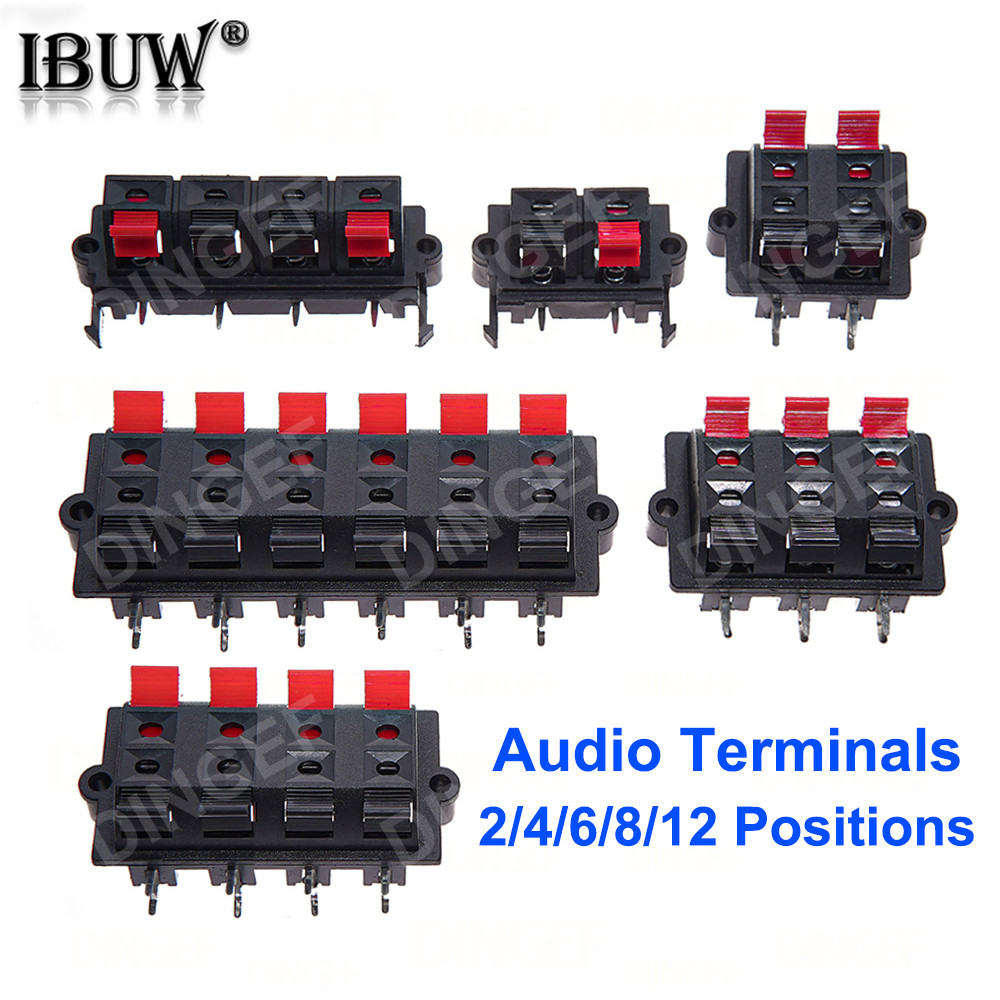 5PCS Plastic 2/4/6/8/12 Positions Connector Terminal Push In Jack ...
