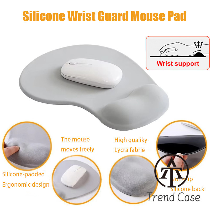 19*23 Cm Silicone Mouse Pad with Wrist Support Anti-slip Hand Rest ...