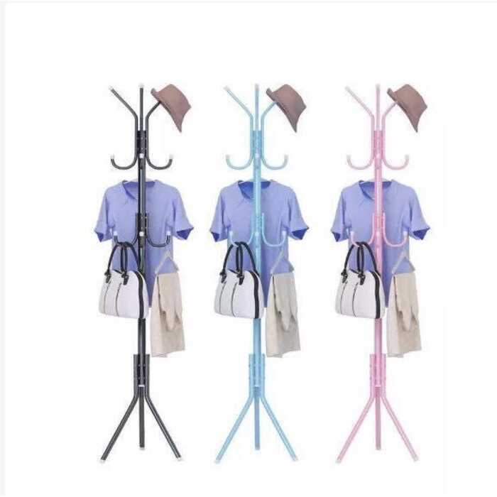 Hook 9 Hanging Pole Rack Clothes Hanger Coat Stand Storage | Shopee ...