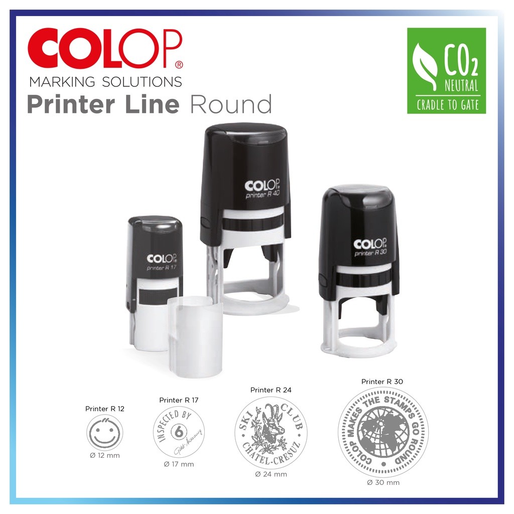 COLOP ROUND SELF-INKING STAMP ROUND CHOP COP BULAT ROUND RUBBER STAMP ...