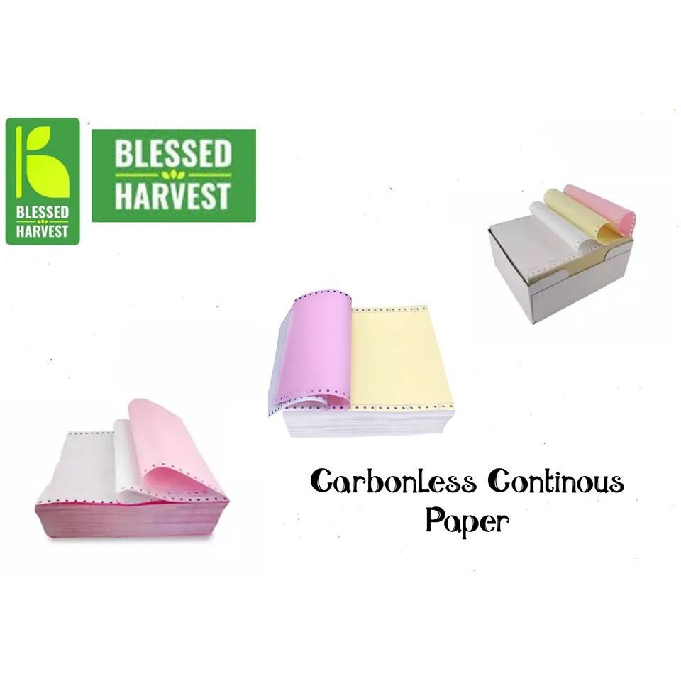 Continous Paper Carbonless 1 Half, 3 Ply for Dot Matrix Paper | Shopee ...