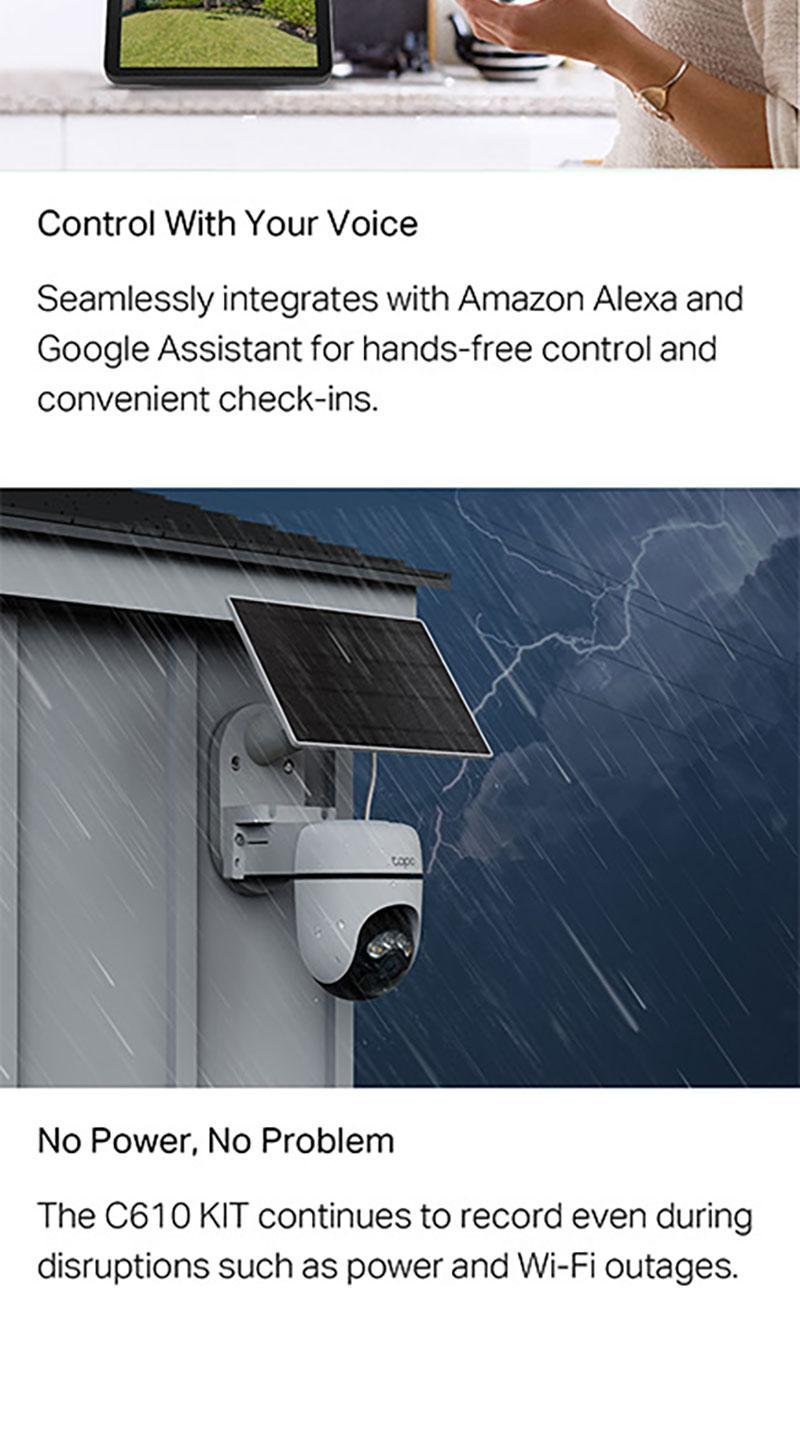 TP-LINK Tapo C610 KIT | Solar-Powered Pan/Tilt Security Camera Kit ...