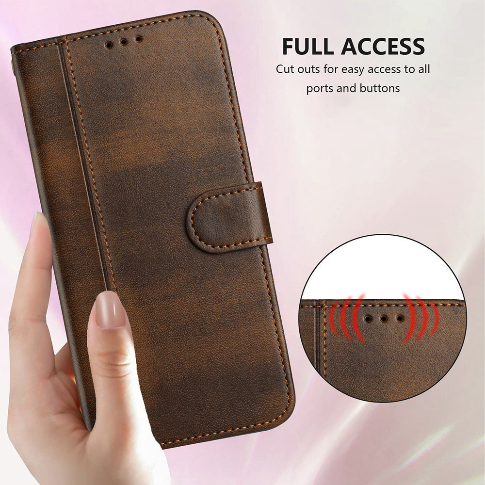 Retro Premium Leather Flip Phone Wallet Case For Samsung Galaxy S26 Pro ...