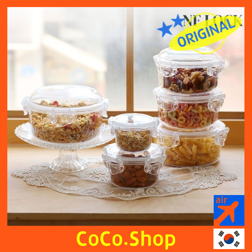 [NFLOCK] Round / Dome type Tritan airtight container 200ml 410ml 780ml ...