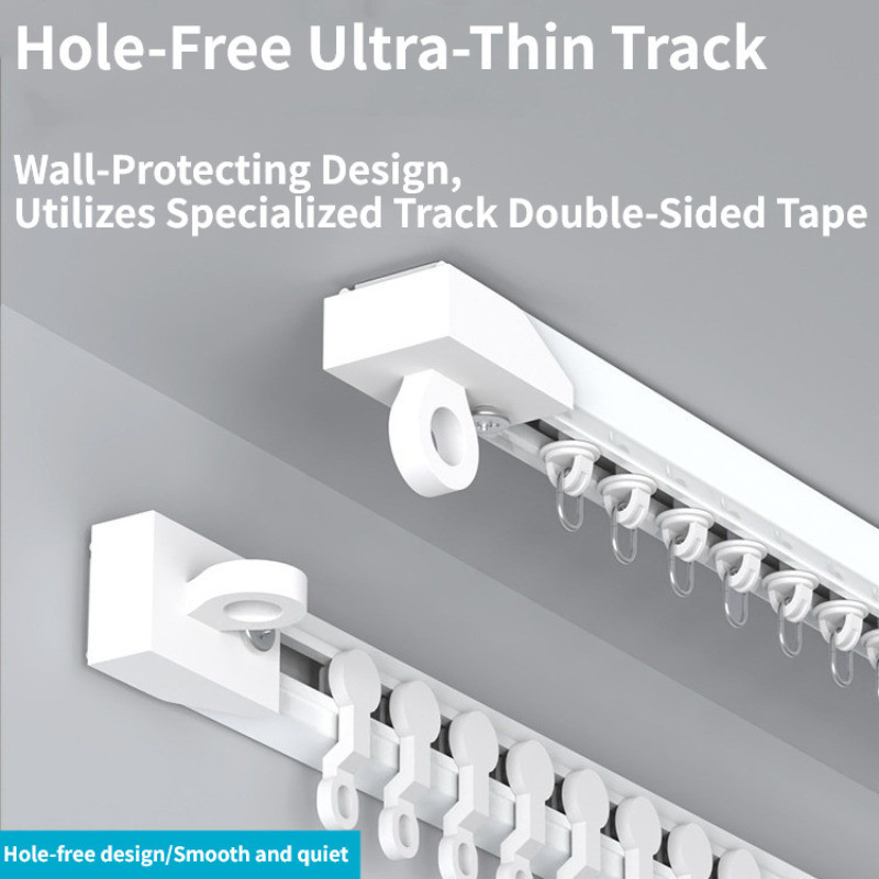 2PCS Self Adhesive Ceiling Curtain Track Rail Adjustable Ceiling ...