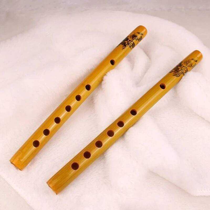 24Cm 6 Holes Recorder Bamboo Traditional Vertical Blowing Flute ...