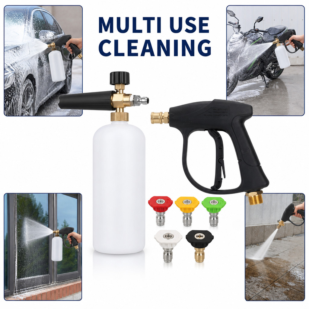7Pcs/Set High Pressure Car Wash Water Gun M22-15mm Universal For ...