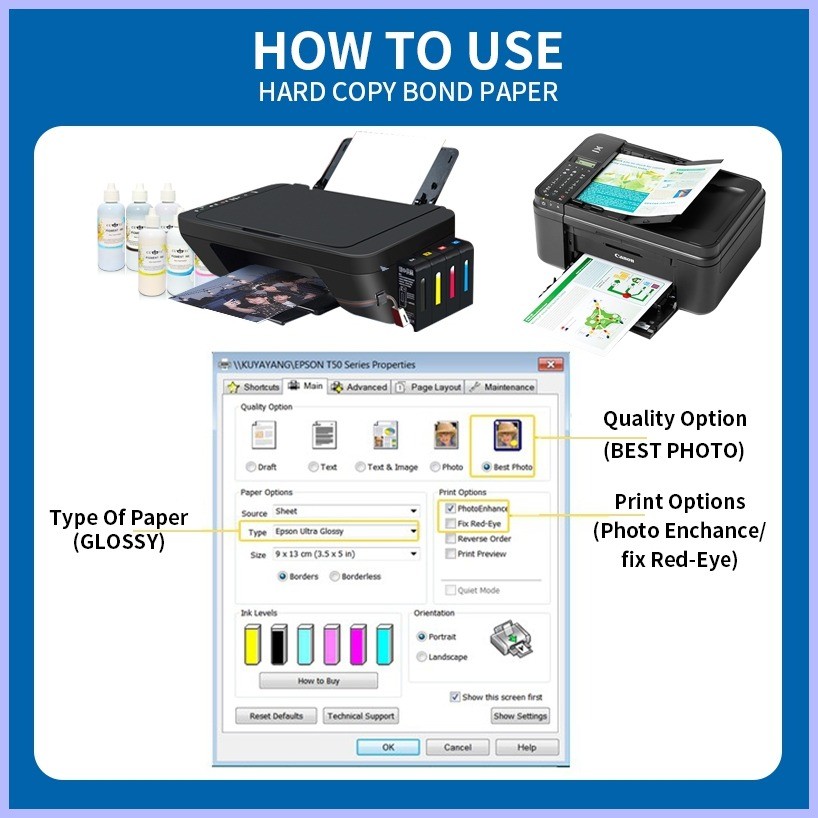 ∎ Bond Paper Short / A4 / Long 70gsm & 80gsm High Quality Hard Package ...