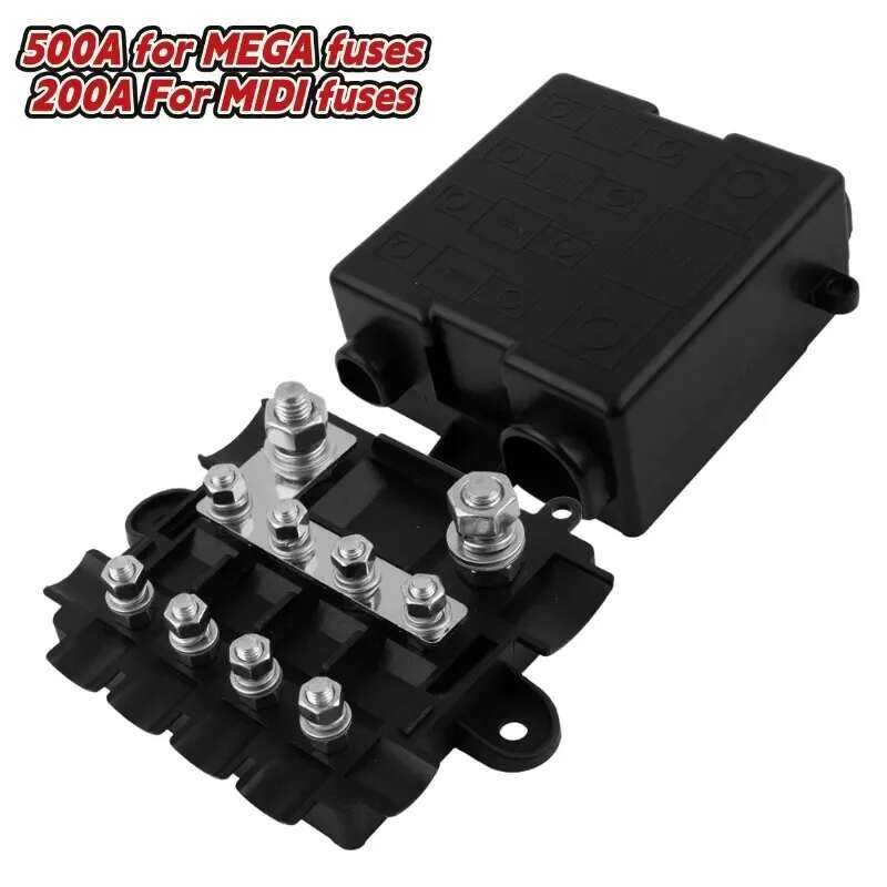 Way 5 HEAVY DUTY Power Distribution Fuse Box Block 500A MEGA 200A For ...