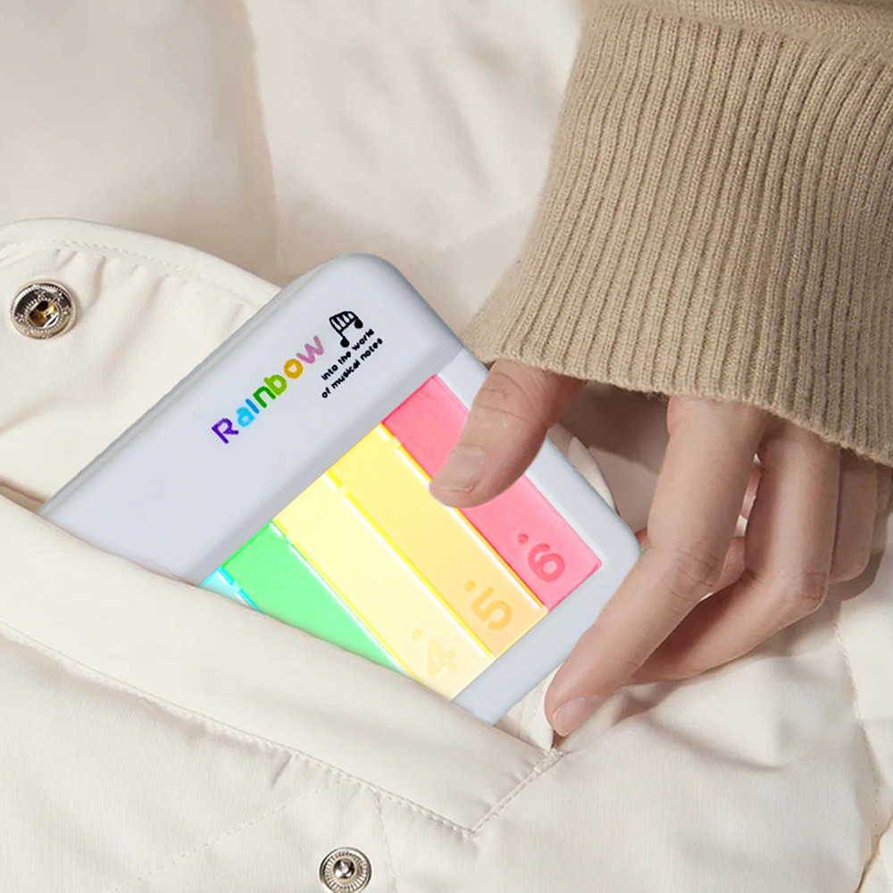 Rainbow Flashing Electronic Piano Toy - 5 Instruments, 13 Melodies ...
