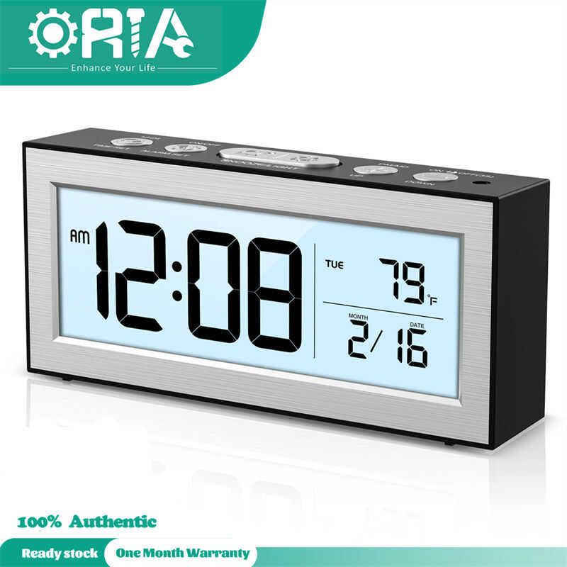 ORIA Digital Alarm Clock Latest Battery Powered Bedside Clock With ...