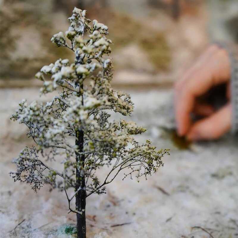 Diy Modeling Sea foam Trees Miniature Branches Vegetation Plants for HO ...