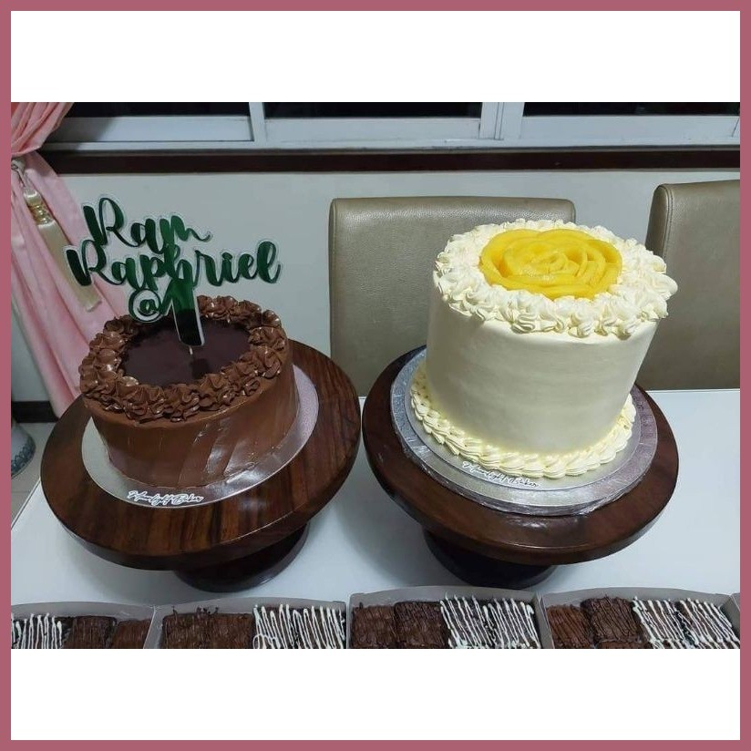 wooden cake hardwood 12 inches round | Shopee Philippines