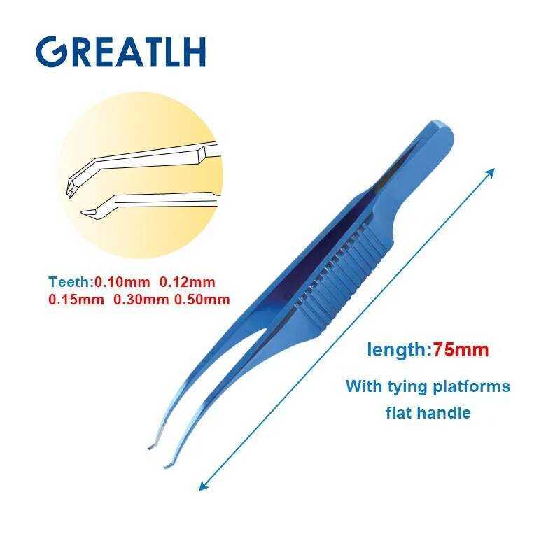 Tweezers 75Mm Forceps With Tying Platforms Colibri Toothed Forceps ...