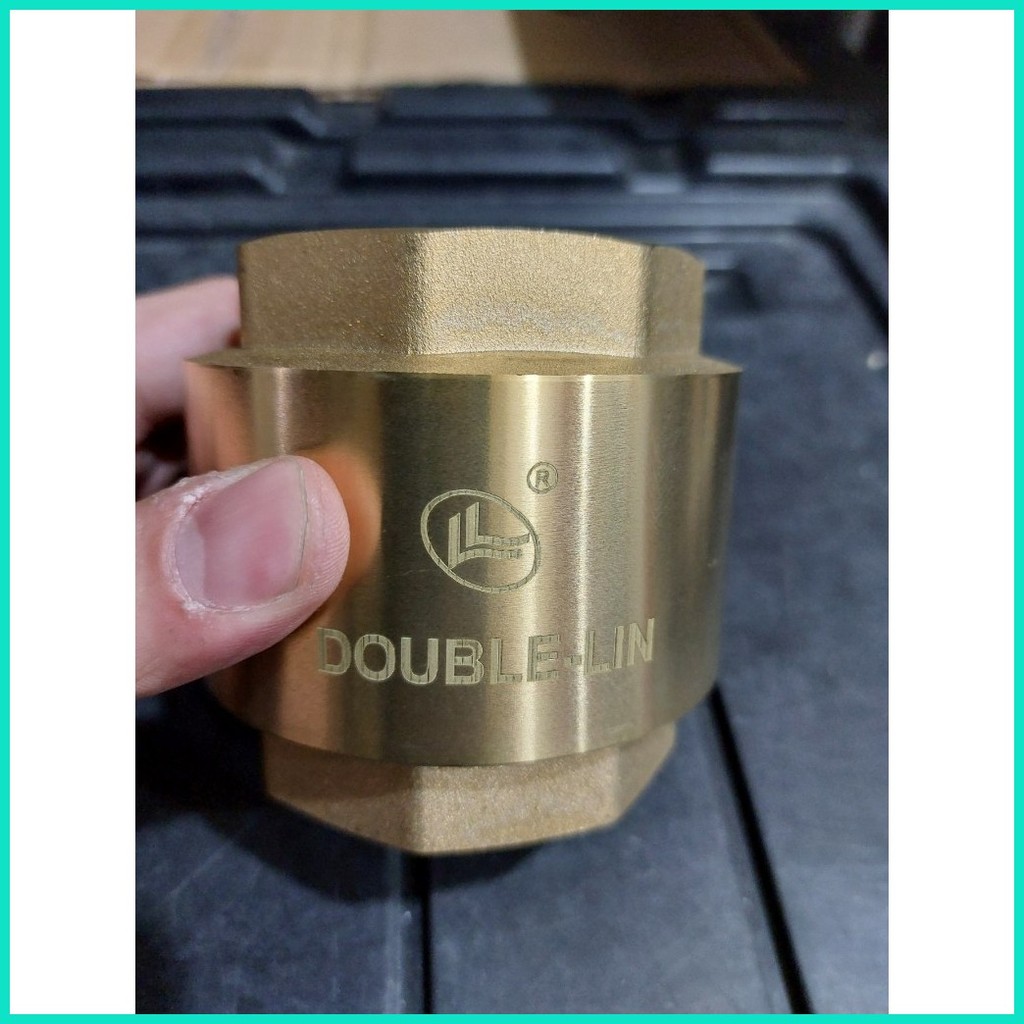 Double Lin BRASS Universal Check Valve 1/2 to 2inch - All Brass Matibay ...
