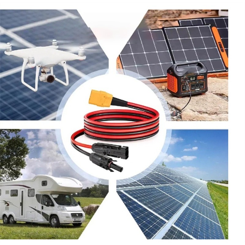 Solar to for XT60 Cable Pure Copper 12AWG Extension Portable Flexible ...