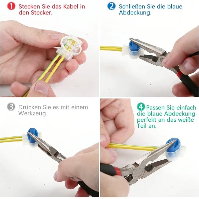 [Quick] 10-2Pcs 3-Way Quick Wiring Terminal - Splicing Butt - Quick ...