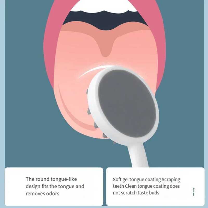 Cleaning Brush Tongue Soft Silicone Tongue Cleaning Tool Double Side ...
