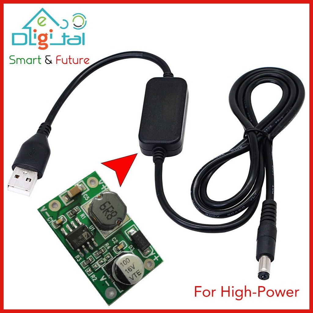 5V To 12V USB Cable Genuine USB Power Boost USB DC 5V To 12V Step Up ...