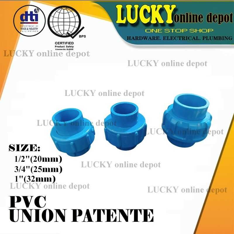 3 BLUE PVC UNION PATENTE PIPE FITTINGS 1/2", 3/4", 1" ( SOLD PER PIECE ...