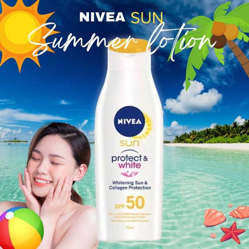 Nivea Protect And Whitening Sun Collagen Protection Lotion Sunscreen ...
