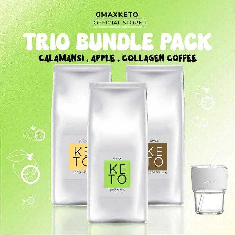 Gmax Keto Green Tea Trio Bundle Pack With Calamansi, Apple, Coffee ...