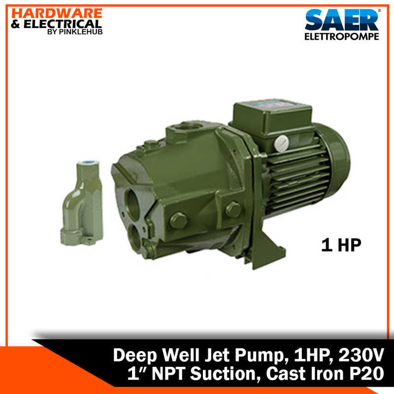 SAER General Deep Well Jet Pump - M100, 1Hp, 230V, 1 Phase, Discharge ...