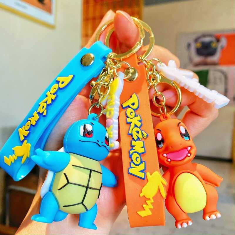 Cartoon Pikachu Keychain Anime Pokémon Figurine Pendant Car Backpack ...