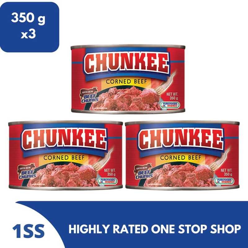 【Cod】Authentic Original Purefoods Chunkee Corned Beef, 350G Set Of 3 ...