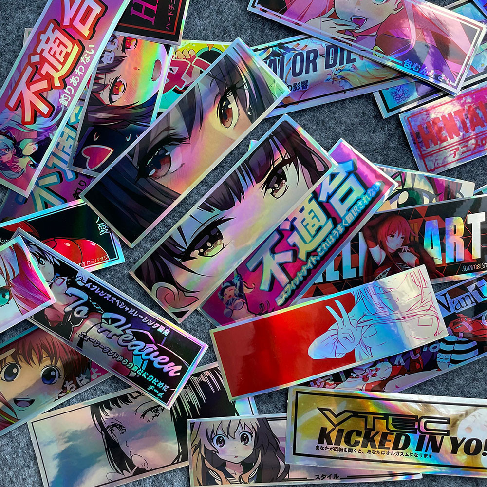JDM Vinyl Anime Girl Car Accessories Sticker SET Auto Window Body ...
