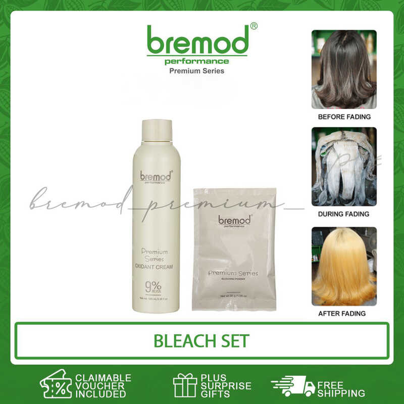 Bremod Premium Series Bleaching Set Bleach Powder (30G)+Oxidizer (100Ml ...