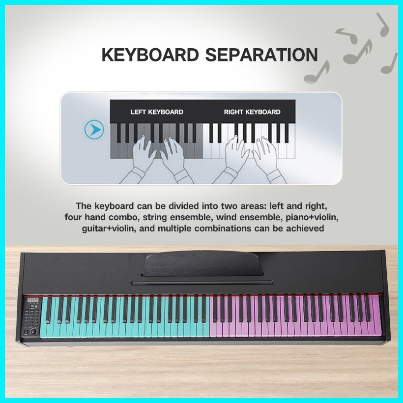VOSS Electric Piano 88 Keys Smart Professional Digital Piano Imitation ...