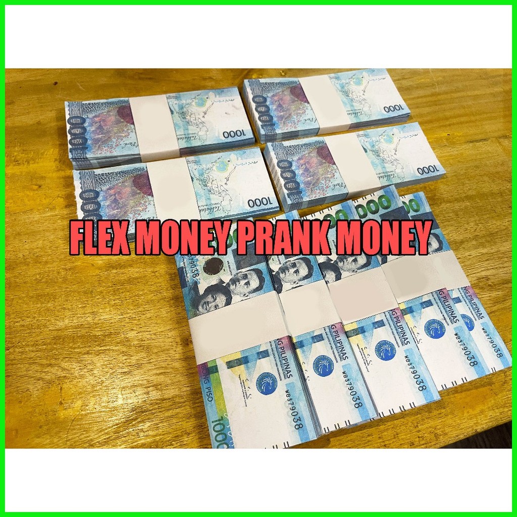 100pcs [1bundle] Flex Prop Money Play Money Reels VLOG PRANKS | Shopee ...