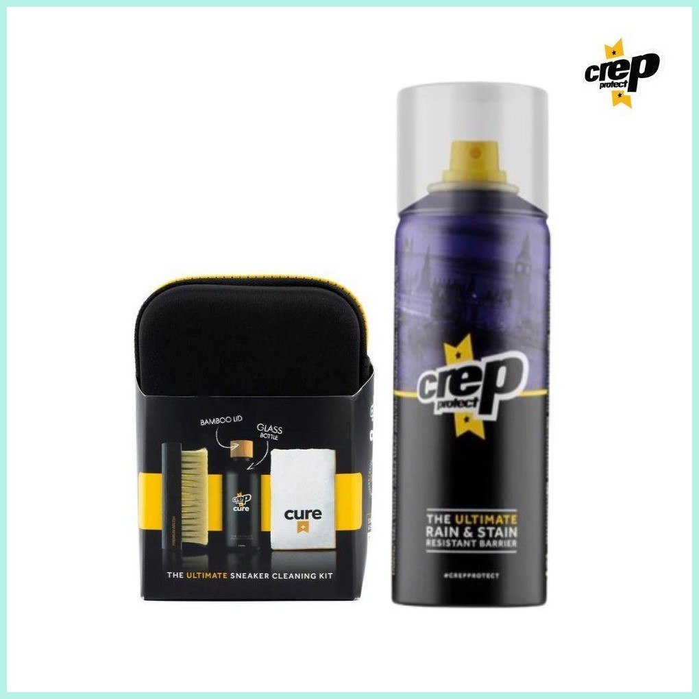 Crep Protect Cure Kit + Crep Protect Rain and Stain Barrier Spray ...