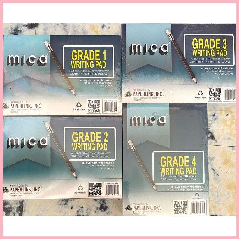 1 ream Mica writing pad paper Grade 1 / Grade 2 / Grade / Grade 4 ...