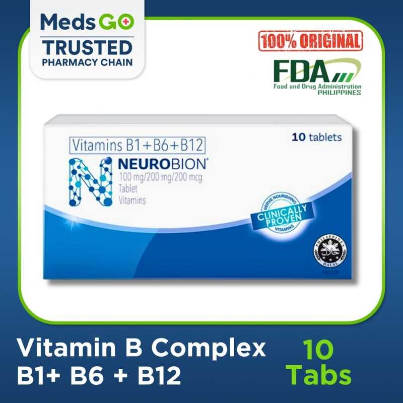 NEUROBION Vitamin B Complex (B1 B6 B12) 100Mg/200Mg/200Mcg 10 Tablets ...